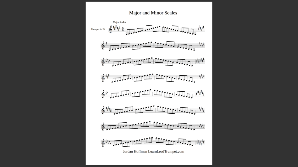 Major and Minor Scales for Trumpet | Learn Lead Trumpet