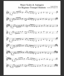 Major Scales & Arpeggios for Beginner Trumpet Students | Learn Lead Trumpet